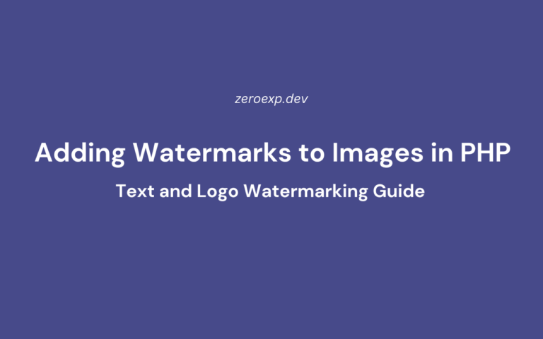 Adding Watermarks to Images in PHP: Text and Logo Watermarking Guide ...