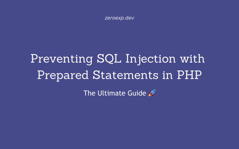 Preventing SQL Injection with Prepared Statements in PHP: The Ultimate ...